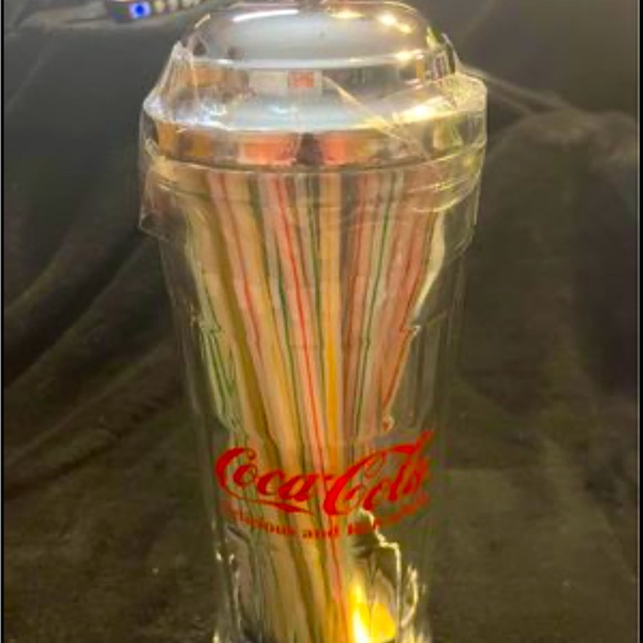 Coca Cola | Dining | Vintage Coca Cola Glass Straw Holder | Poshmark